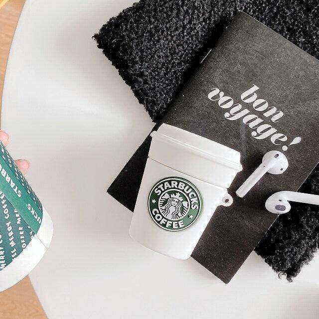 Airpod's 3 Cute Starbucks Cartoon Silicone Case - White – Guleel